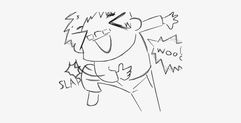 Knee Slap 5 Min Sketch No - Knee Slap Drawing Transparent PNG - 450x340 ...