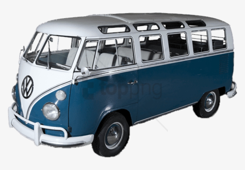 Blue Volkswagen Camper Van - Volkswagen Transporter Transparent PNG ...