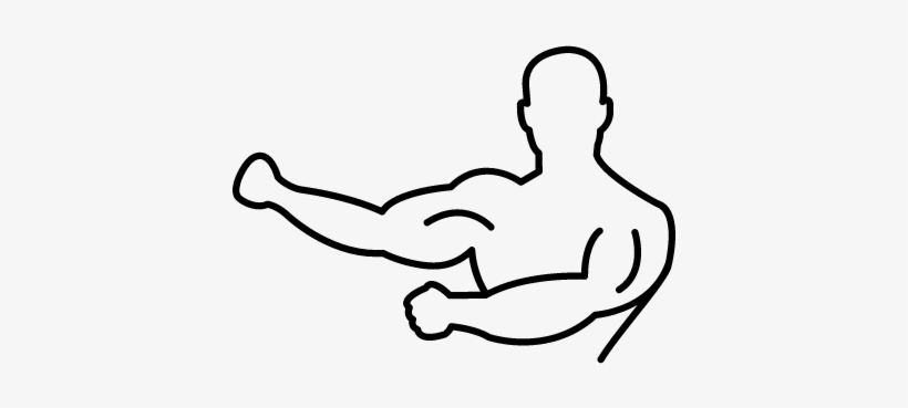 Human Outline Flexing Muscles Vector - Flexing Muscles Png Transparent ...