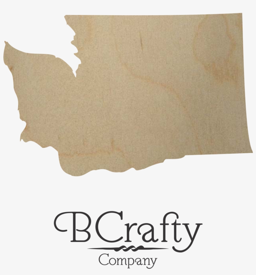 Wooden Washington State Shape Cutout - Shape Of Washington Transparent ...