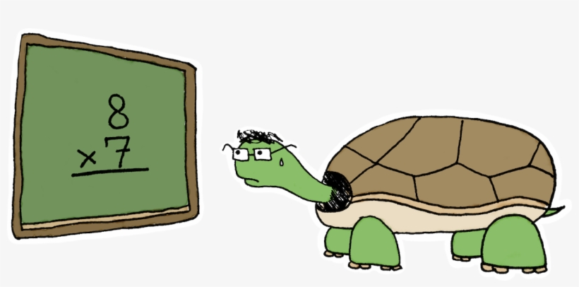 A Cartoon Of A Turtle Nervously Trying To Figure Out - Cartoon ...
