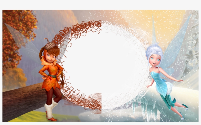 Tinkerbell Photo Frame Transparent Transparent PNG - 2453x1406 - Free ...