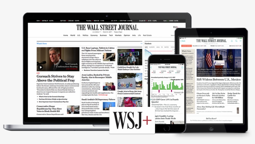Wall Street Journal Official: Print + Digital Transparent PNG ...