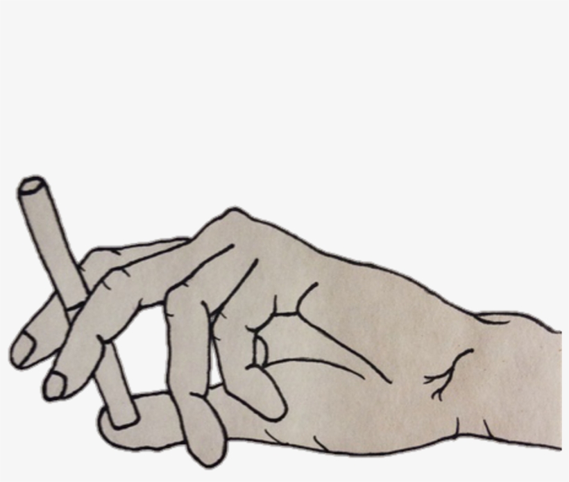 Image Hand Hands Smoke Smoking Cigarette - Cigarette In Hand Drawing ...