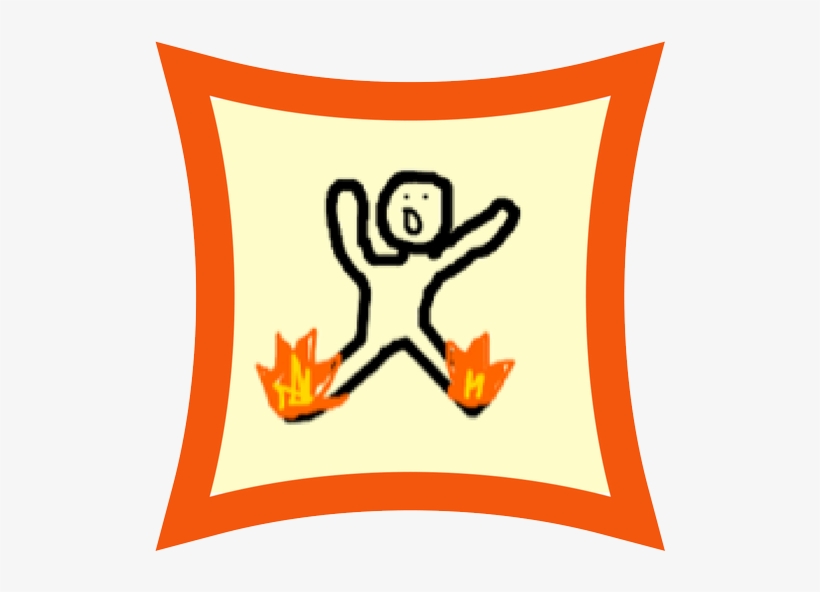 Download Illustration Of A Stick Figure With His Feet On Fire ...