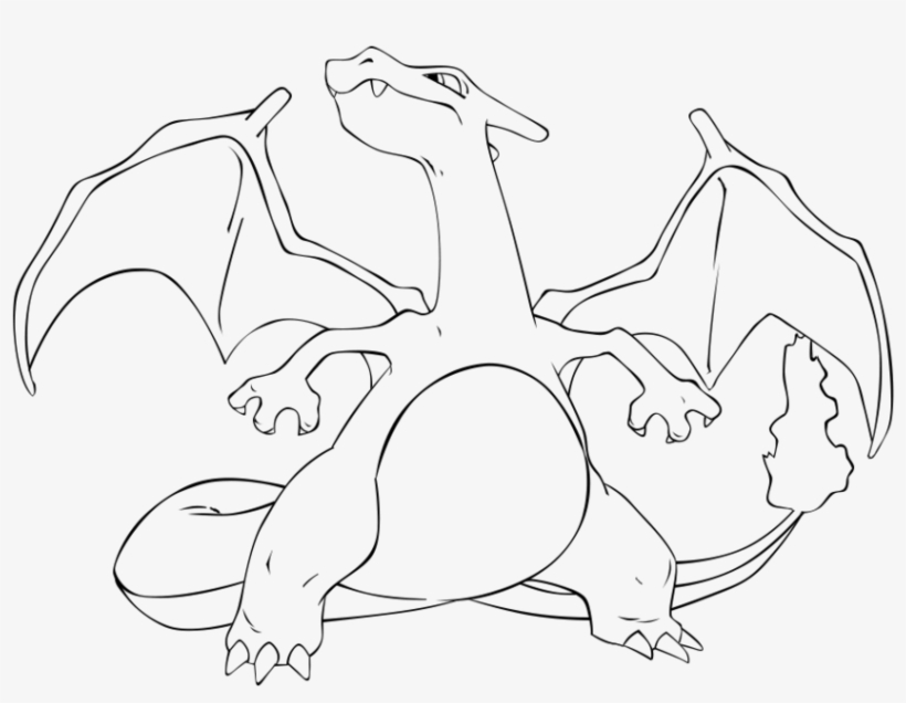 Charizard Lineart Transparent PNG - 926x862 - Free Download on NicePNG