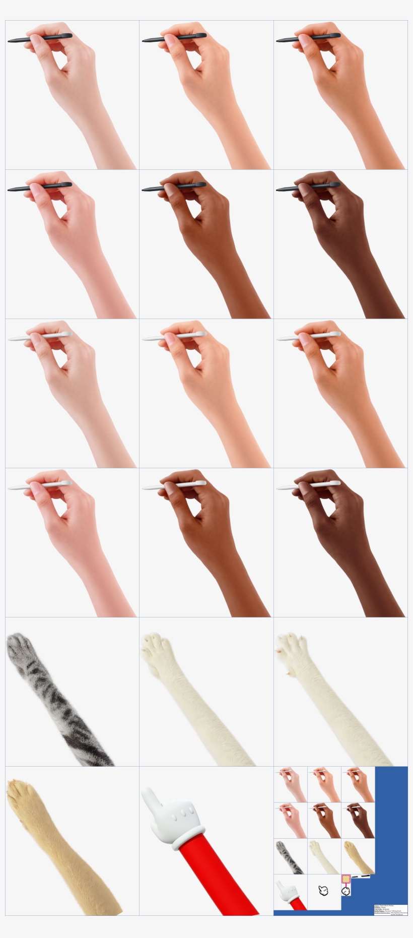 Click For Full Sized Image Hands - Mario Maker Mario Hand Transparent ...