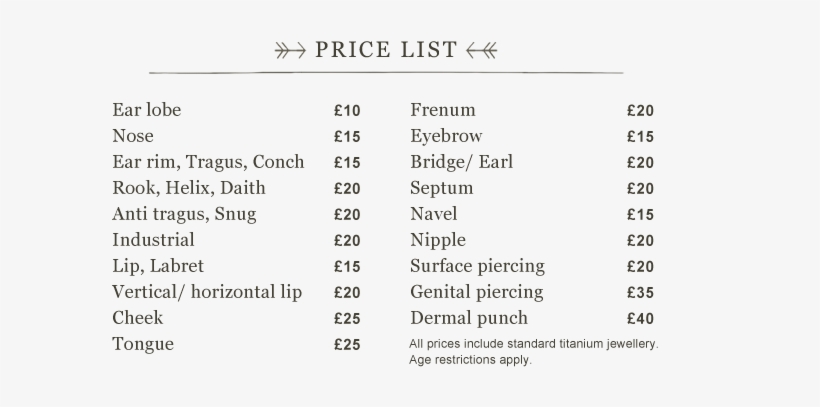 Piercings Price Transparent PNG - 642x407 - Free Download on NicePNG