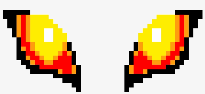 Fiery Cat Eyes - Pixel Art Transparent PNG - 1640x740 - Free Download ...