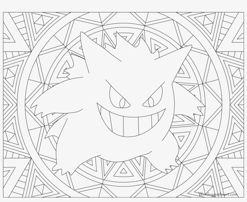 Download #094 Gengar Pokemon Coloring Page - Pokemon Coloring Pages ...