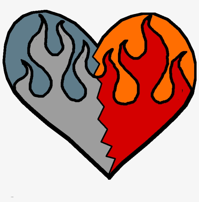 Pencil Drawings Of Hearts With Flames