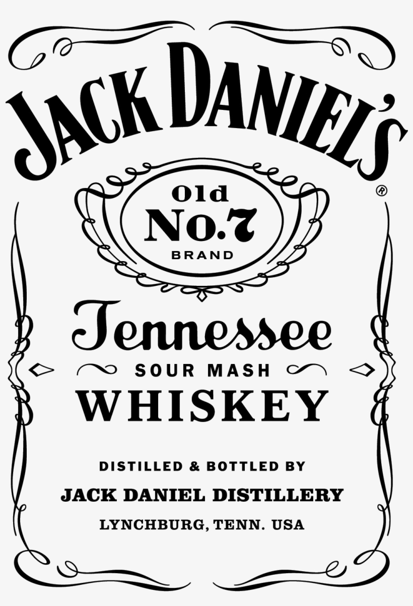 Download Jack Daniels Clipart Whiskey Bottle Jack Daniels Label White 