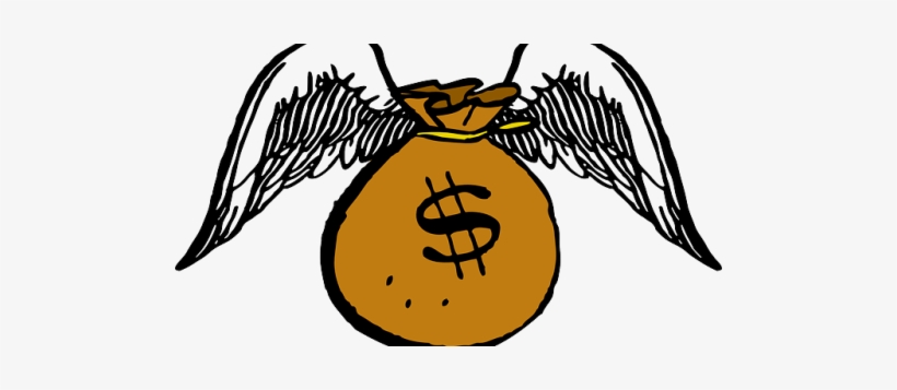 Download Money Bag With Wings - Clipart Flying Money - HD Transparent ...