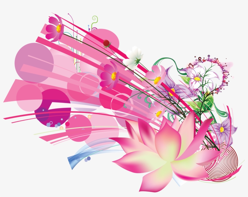Pink Floral Vector Png Transparent PNG - 1512x1129 - Free Download on ...