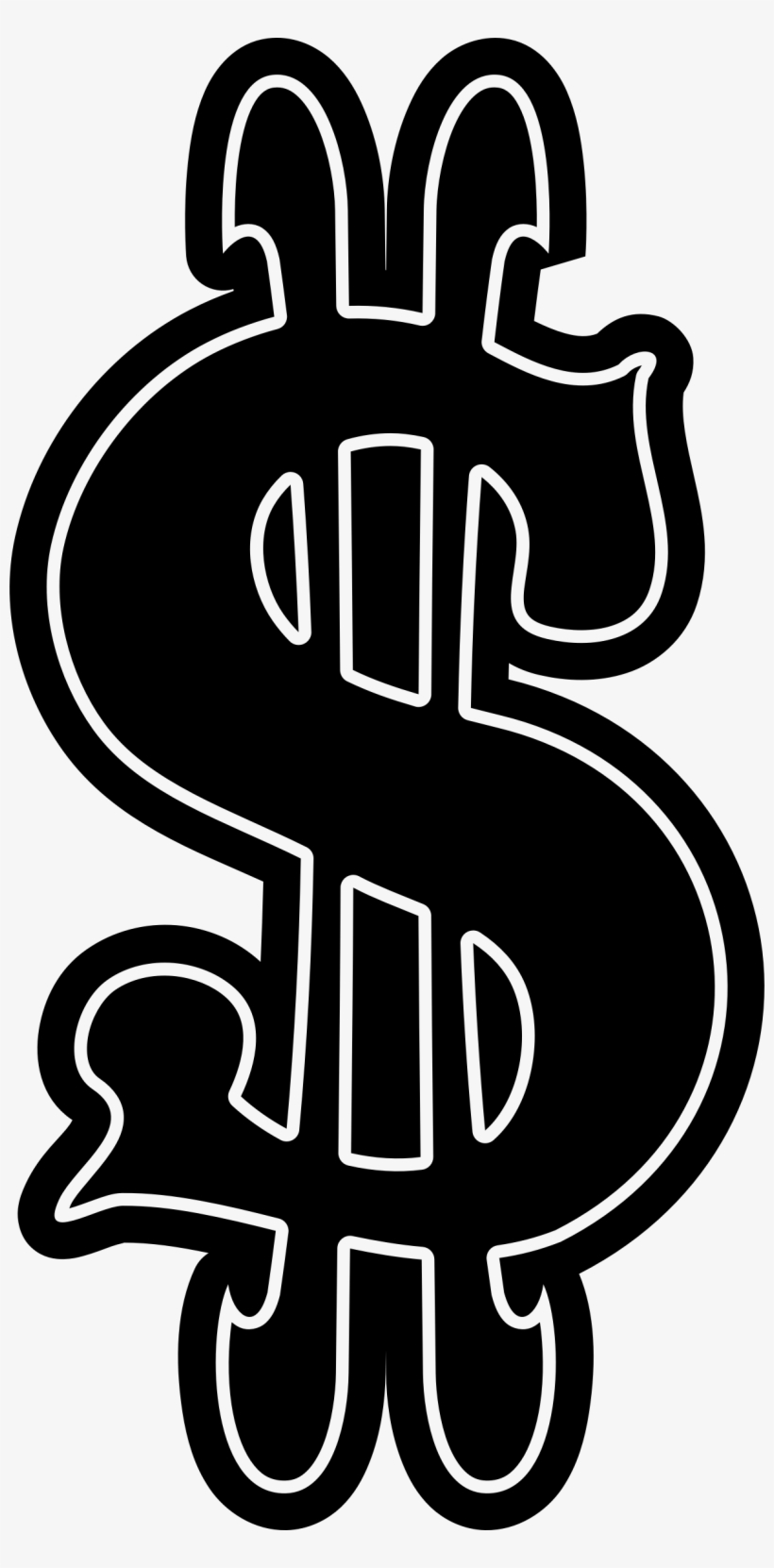 This Free Icons Png Design Of Black & White Dollar Transparent PNG ...