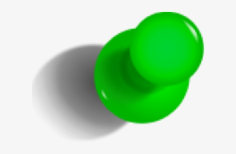 Download Thumbtack Transparent Png - Green Push Pin Clip Art - HD ...