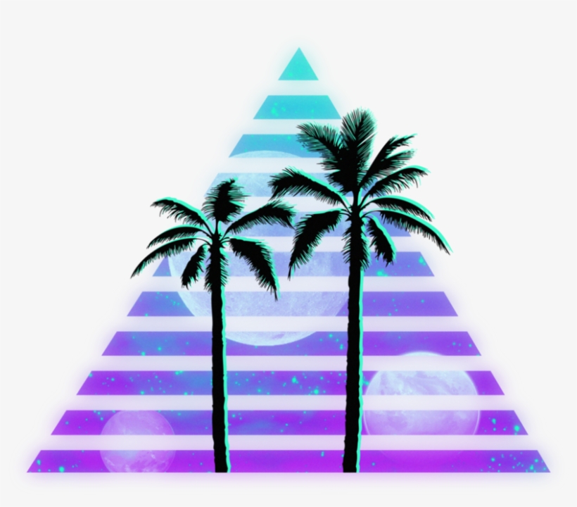Triangle Vaporwave By Maximehector On Deviantart Image - Palm Tree ...