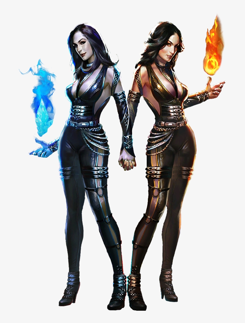 Brie Bella Nikki Bella Render By Wyruzzah On - Wwe Immortals Png ...