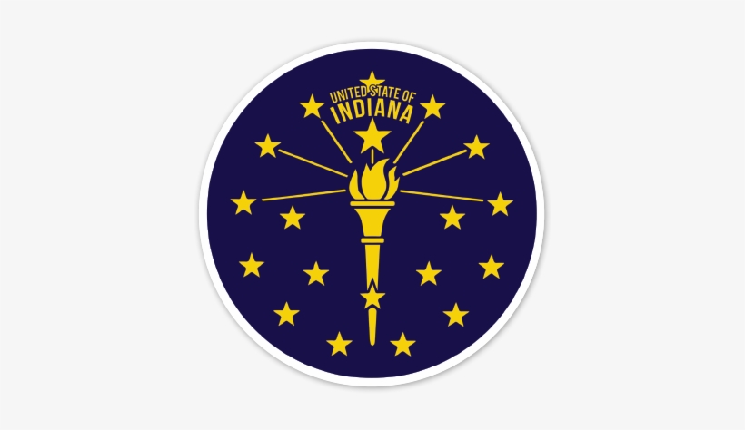 Torch And Stars Sticker - Indiana State Flag Transparent PNG - 394x394 ...