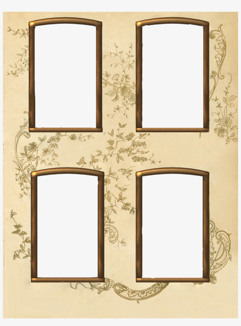 Vintage 4 Window Frame - 4 Photo Frame Png Transparent PNG - 900x1172 ...