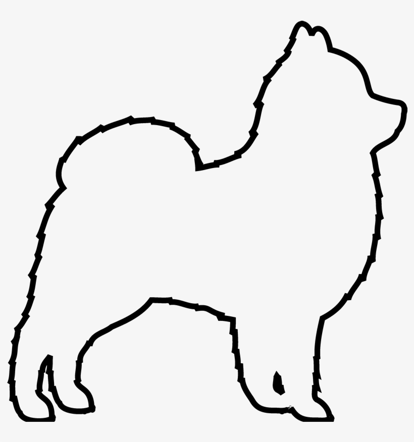 Pomeranian Rubber Stamp - Pomeranian Outline Transparent PNG - 800x800 ...