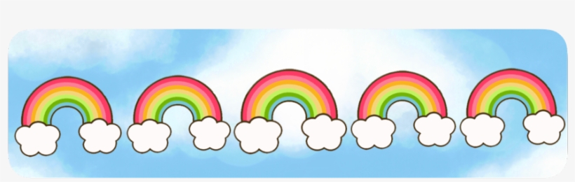 Rainbow Sky Border Line Row Divider - Rainbow Shops Transparent PNG ...