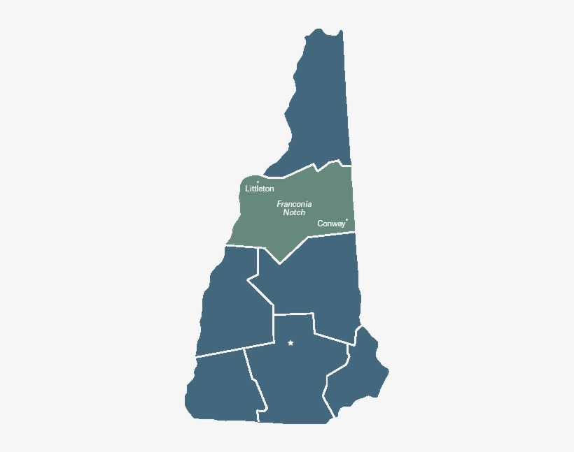 White Mountains Region - Monadnock Region Map Transparent PNG - 341x600 ...