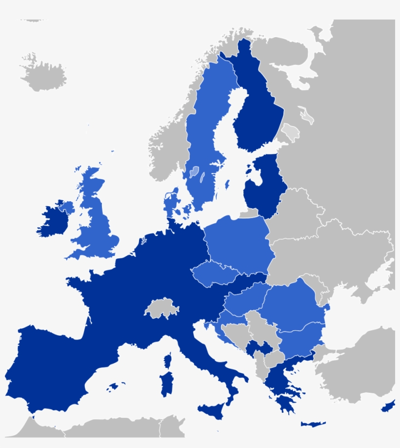 European Union And Candidates - European Single Market Map Transparent ...