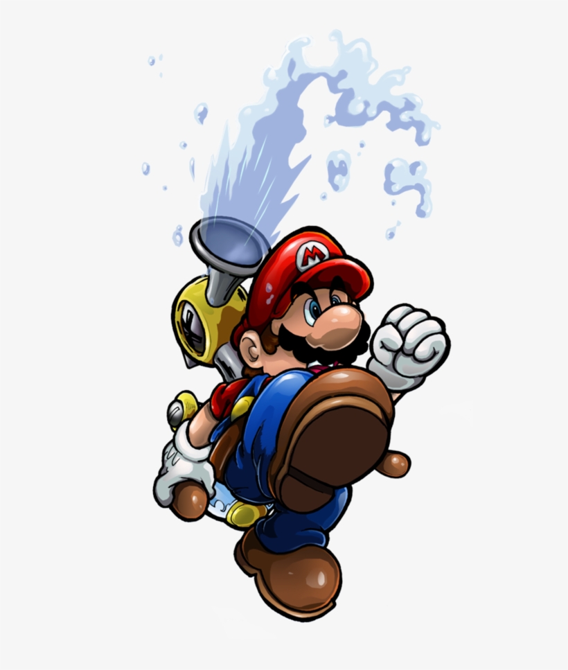 Mario And Fludd Super Mario Sunshine, Super Mario Bros, - Mario And ...