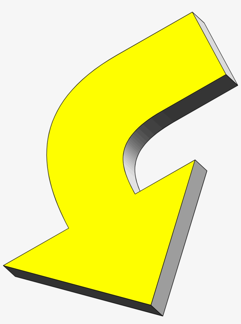 Arrow Yellow - Yellow 3d Arrow Png Transparent PNG - 958x1242 - Free ...
