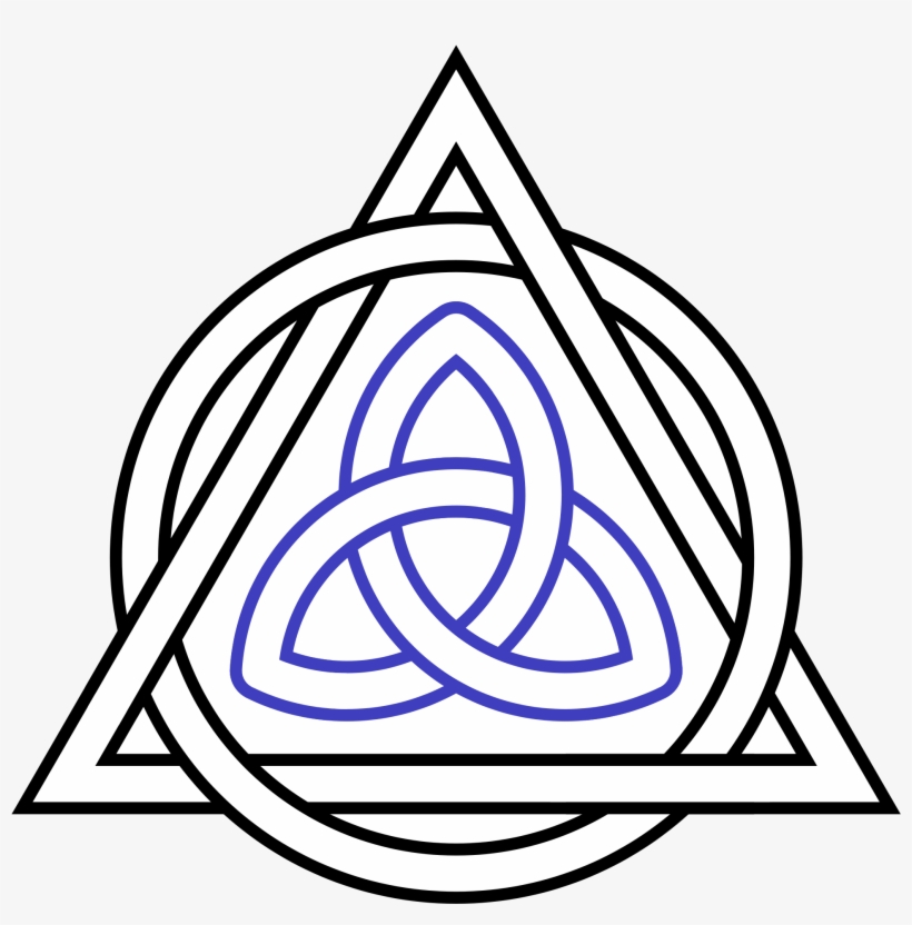 Triquetra Interlaced Triangle Circle - Circle With 3 Triangles ...