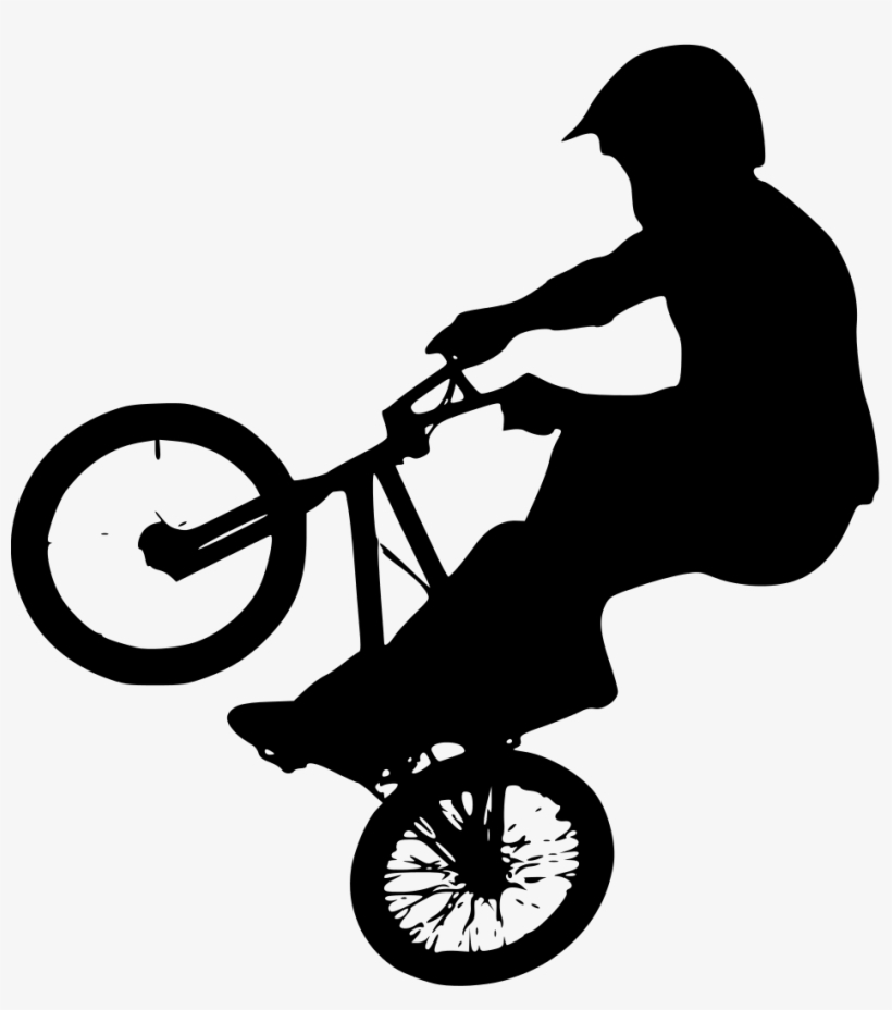 Bmx Rider Silhouette - Bmx Clip Art Transparent PNG - 944x1023 - Free ...