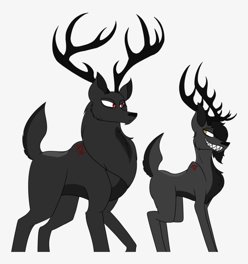 Satanic Drawing Rad - Satan Deer Transparent PNG - 939x851 - Free Download on NicePNG