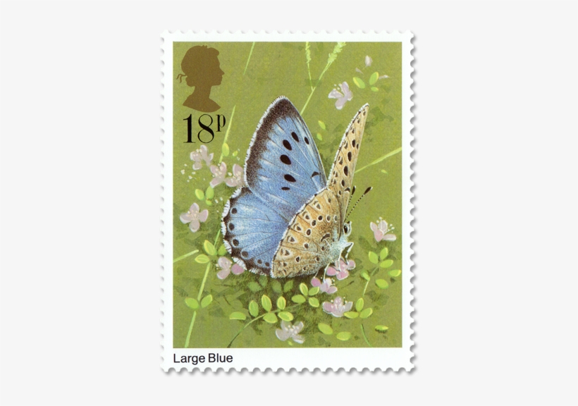 Large Blue Butterfly Stamp Transparent PNG - 400x540 - Free Download on ...