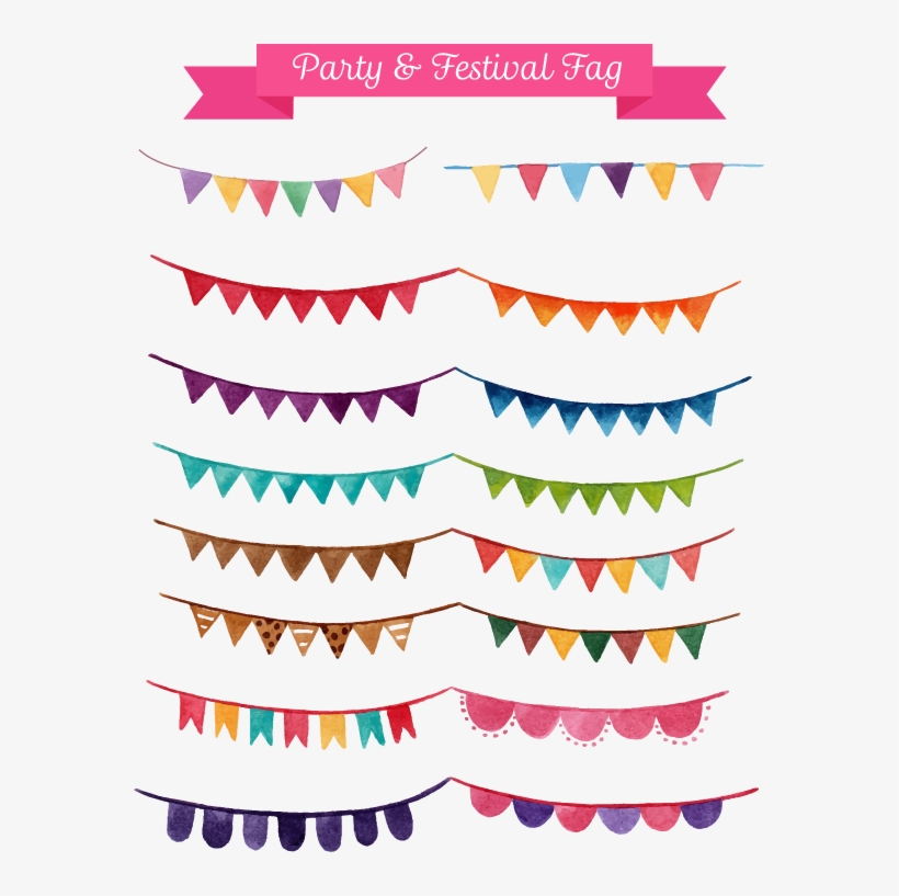 Christmas Border Png Photos - Banderines De Fiesta Vector Transparent ...