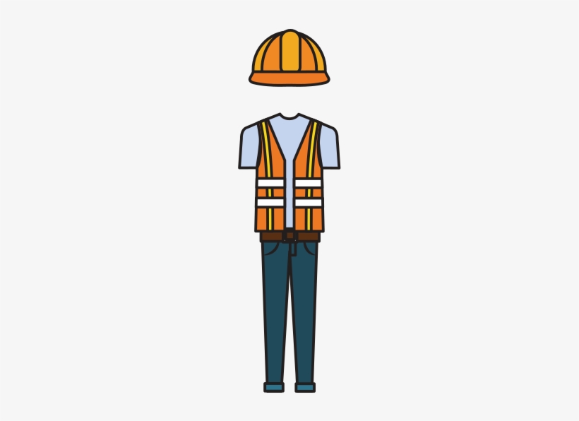 Construction Uniform With Helmet - Construction Worker Uniform Clipart ...