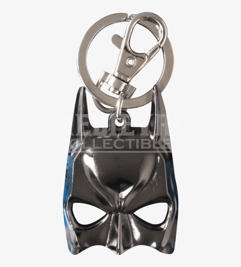 Batman Cowl Keychain - Dc Batman Mask Pewter Key Ring Transparent PNG ...