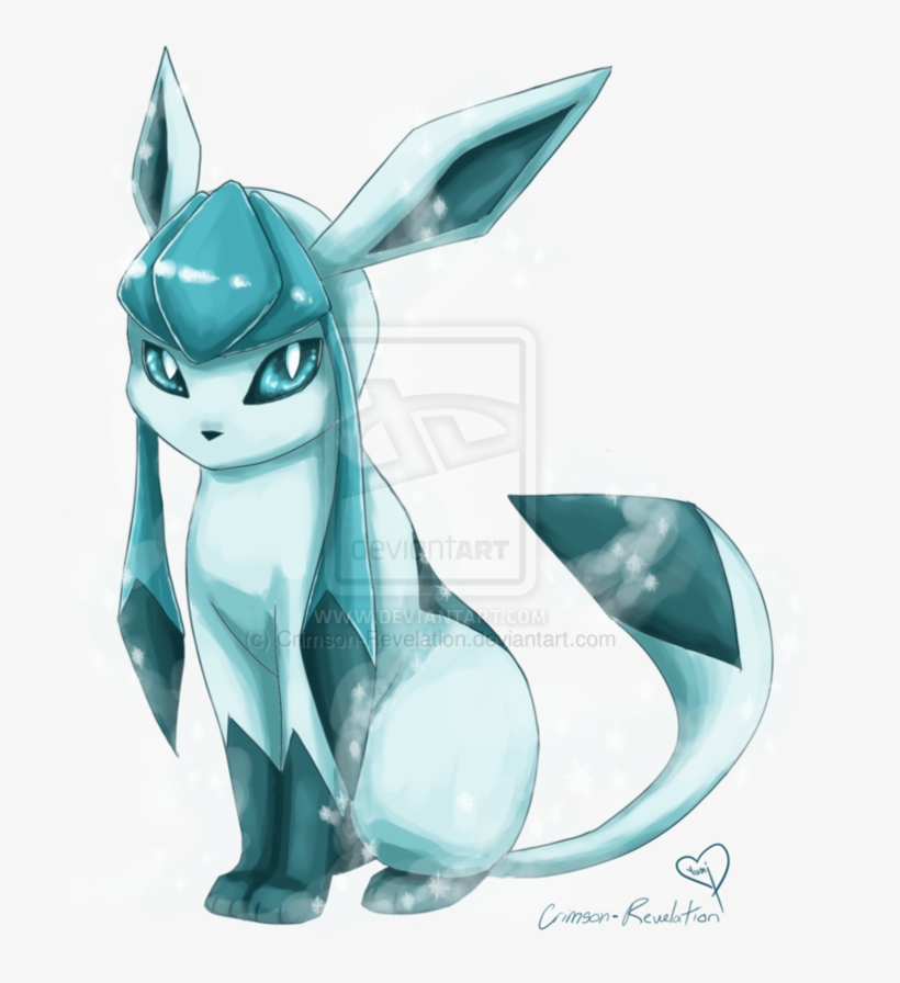By Crimson-revelation On Deviantart - Glaceon Sitting Down Transparent ...