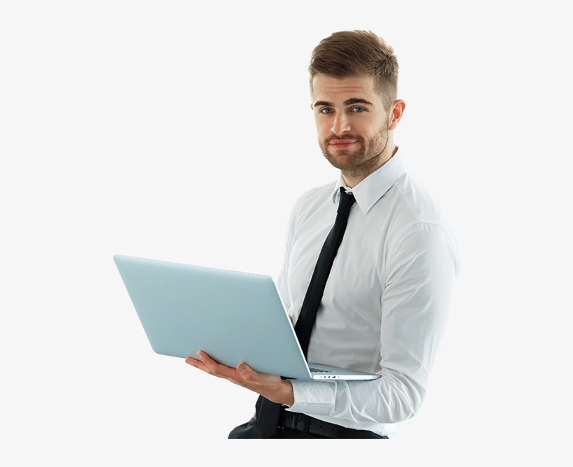 The Office Hero - Guy With Laptop Png Transparent PNG - 500x588 - Free ...