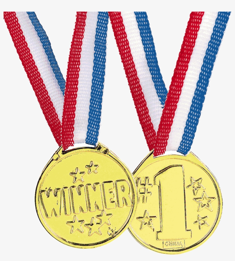 Olympic "winner" Gold Medal - (12) Gold Winner Medals Red White Blue ...