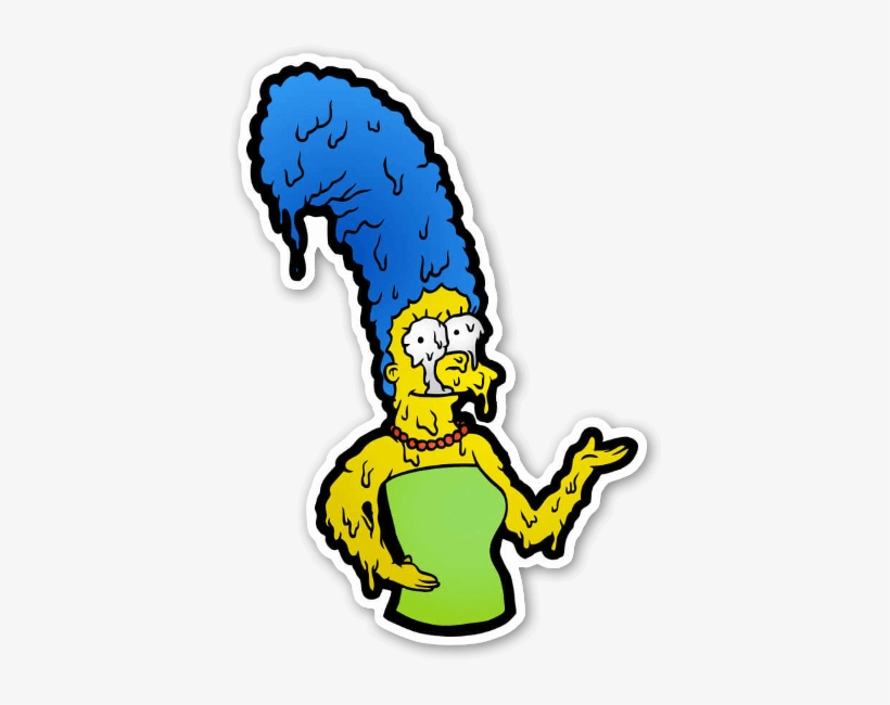 Melty Marge Simpson Sticker - Art Transparent PNG - 427x600 - Free ...