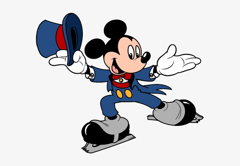 Download Mickey Skating - Mickey Mouse On Ice Skates - HD Transparent ...
