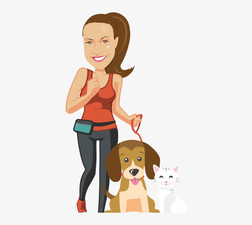Walk Dog Cartoon Transparent Transparent PNG - 393x652 - Free Download ...