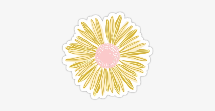 Gold Flower Sticker - Sticker Transparent PNG - 375x360 - Free Download ...