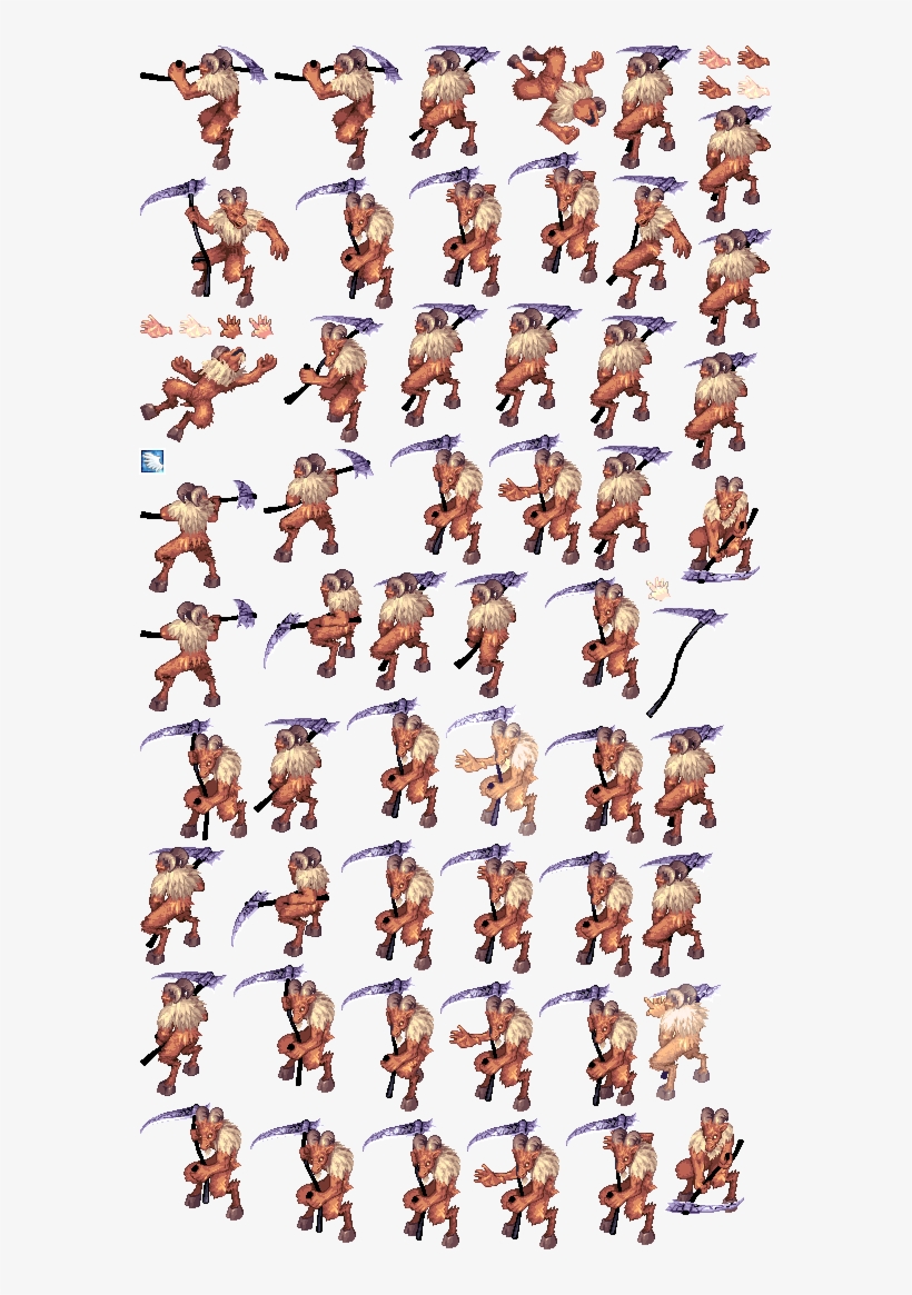 Baphomet - Spritesheet - Spear Attack Sprite Sheet Transparent PNG ...