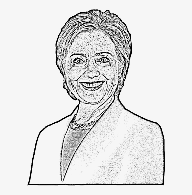 Hillary Clinton President Of The United States Drawing - Coloring Page ...