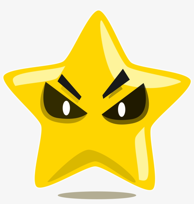 Evil Star Character Cute Jpg Royalty Free - Star With Hat Clip Art ...