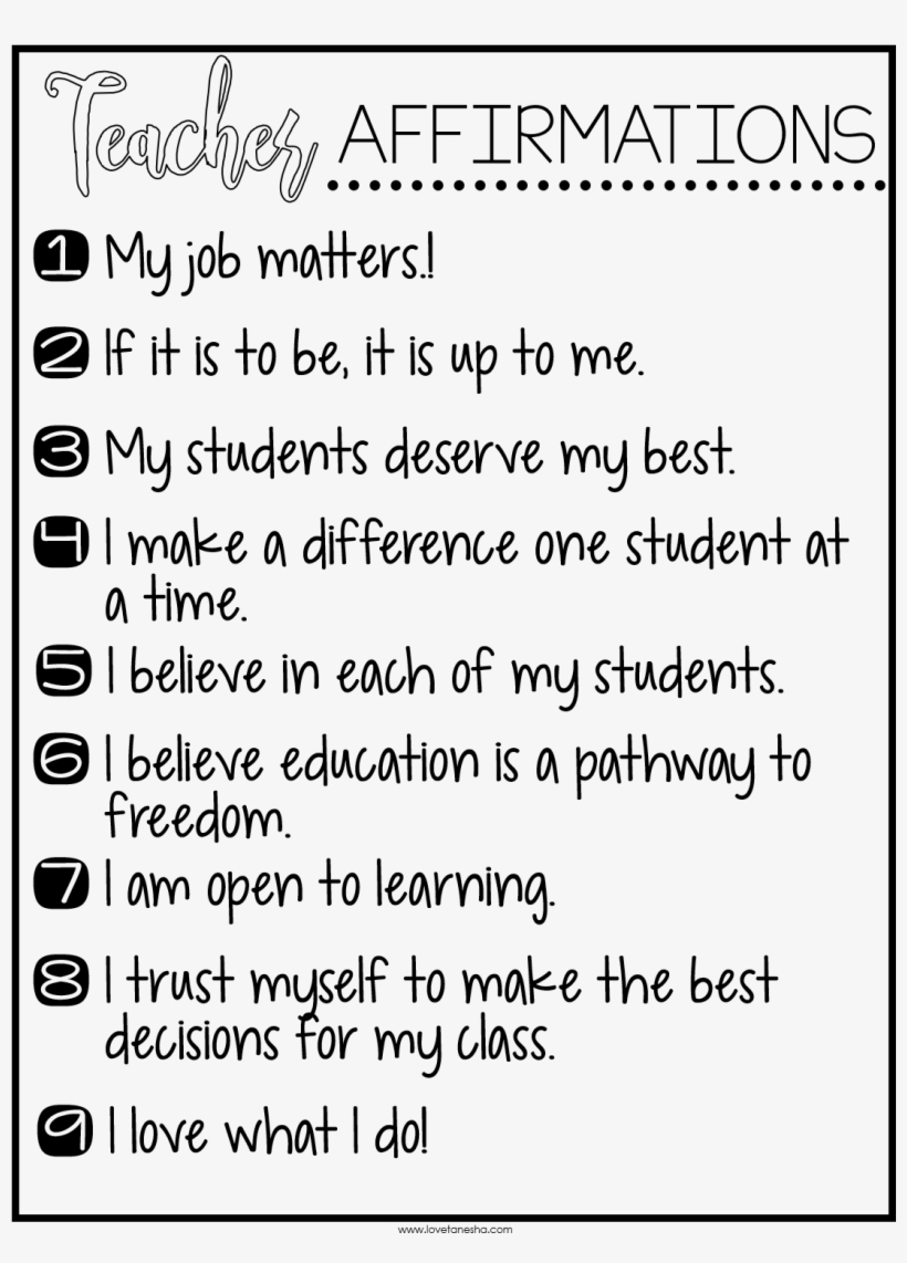 Teacher Appreciation Week Ad Daily Affirmations For - Daily ...