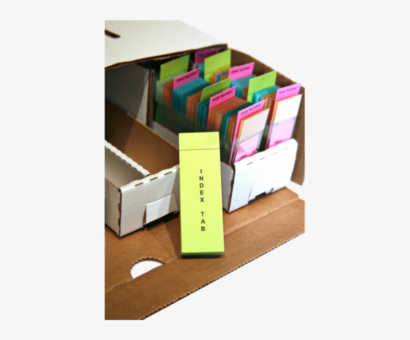 Green Index Card For Slide Box, 2 Padded Units Of 250 - Box Transparent ...