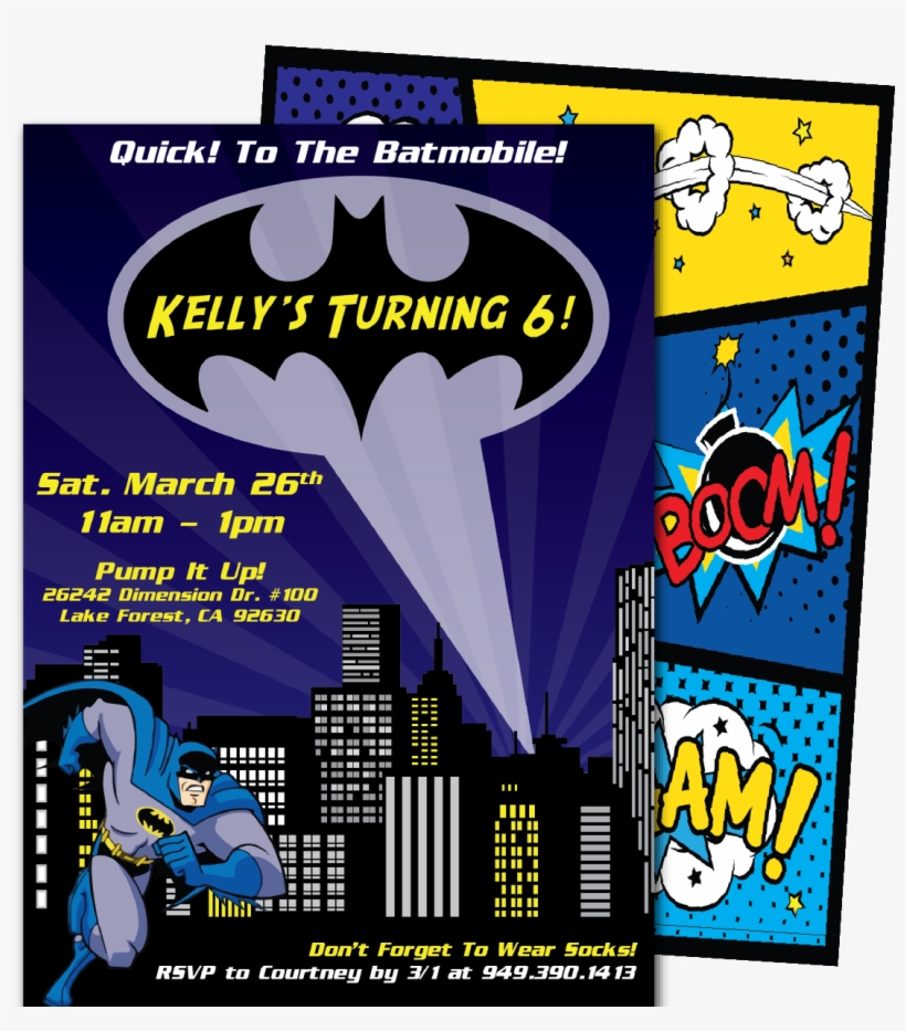 Paper & Party Supplies Invitations Batman It's a Boy Super Hero Comics ...